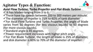Agitator Types Application Function No Of Agitator Calculation PPTX