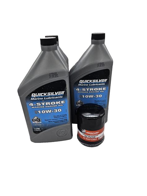 Mercury Mariner 50 Hp 60 Hp Efi Oil Service Filter And 3 L Quicksilver O Ssi Marine