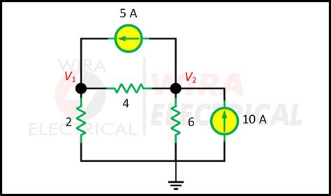 Nodal Voltage Analysis Circuit And Example Wira Electrical