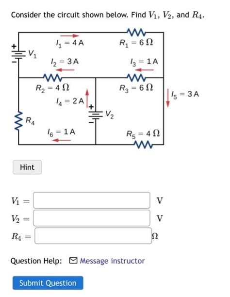 Solved Consider The Circuit Shown Below Find V1 V2 And