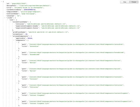 Json Exporter For Content Services Adobe Experience Manager