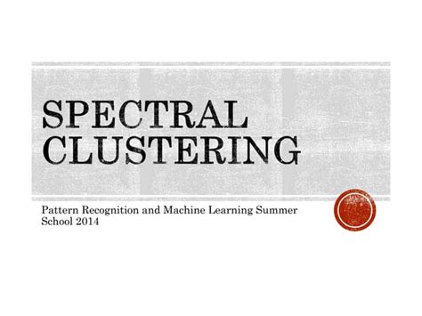 spectral clustering pptx