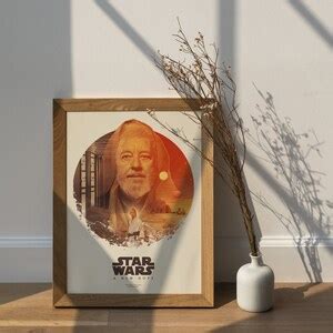 Star Wars Illustration Alec Guinness Wall Art Star Wars Movie Poster