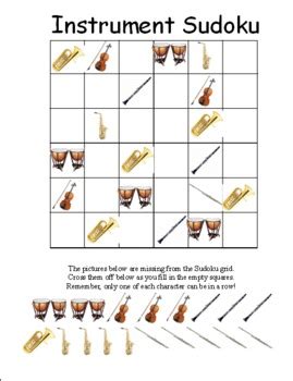 Music Sudoku By Mrs Breyne Teachers Pay Teachers