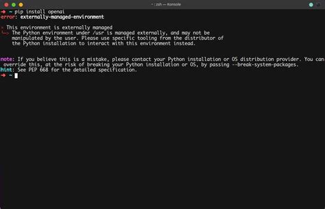 erro ambiente gerenciado externamente no pip linux 3 soluções