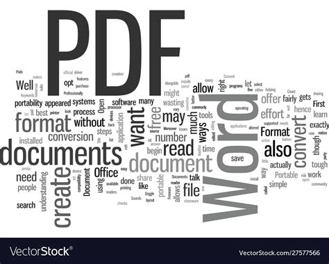 How To Convert Word Documents Into Pdf Format Vector Image