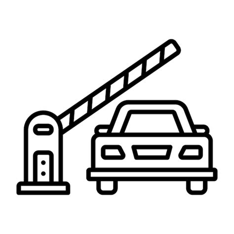 Premium Vector Auto Barrier Vector Illustration Style
