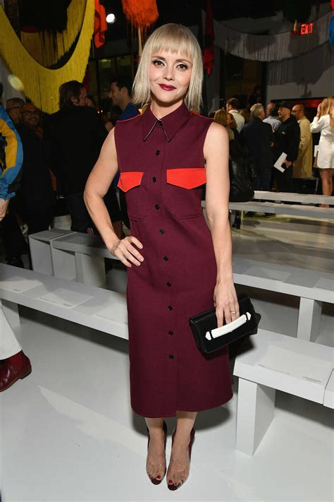 Christina Ricci At Calvin Klein Collection Fashion Show During New York