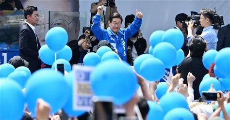 이재명 더불어민주당 대선 후보 수원 선거유세