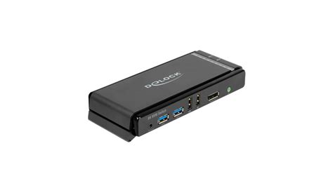 DeLOCK DisplayPort KVM Switch K Hz USB Gen Audio Kvm Switch Grijs Zwart