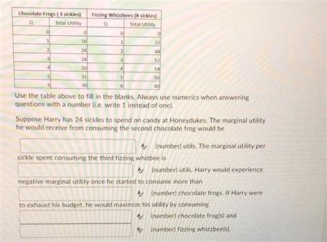 Solved Use the table above to fill in the blanks. Always use | Chegg.com
