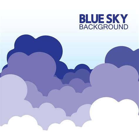 Premium Vector Blue Sky With Clouds Background Vector Illustration Design