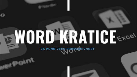 Kratice U Wordu Koje će Vam Ubrzati Rad I Olakšati život