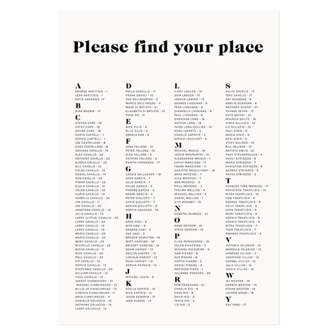 Meaghan Seating Chart Ivory And Ink Weddings