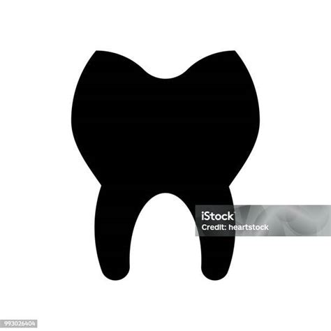 치아 실루엣 아이콘 벡터 아이콘입니다 간단한 요소 그림입니다 치아 기호 디자인 실루엣 웹 및 모바일 사용할 수 있습니다 건강관리와 의술에 대한 스톡 벡터 아트 및 기타