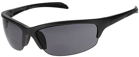Bifocal Safety Glasses In Silver Frame With Smoke Lenses Angled To The