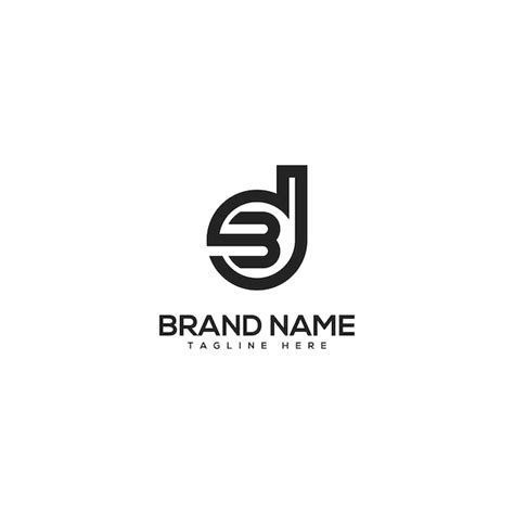 Premium Vector Abstract Monogram Letter Db Bd Logo Design Template Initial Vector Symbol