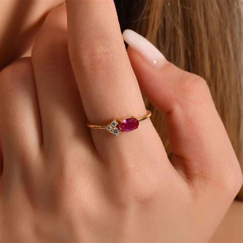 July Birthstone Ring Etsy