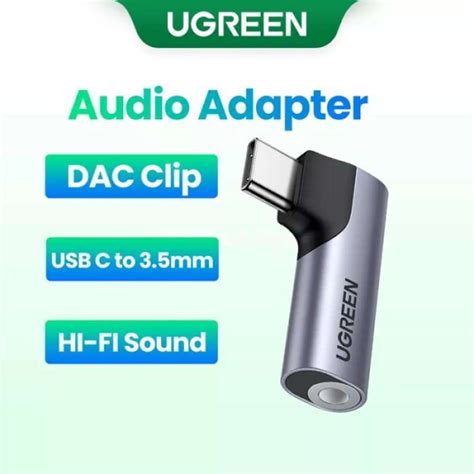 Promo Ugreen Usb Type C To Jack 3 5Mm Audio Converter Adapter Dac L Shape Diskon 23 Di Seller