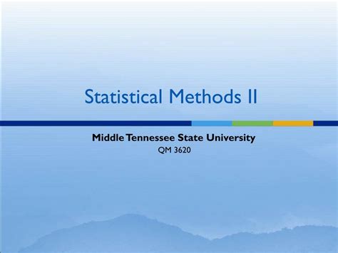 ppt statistical methods ii powerpoint presentation free download