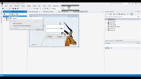 Add Connection Database Connection Visual Studio Sql Server YouTube