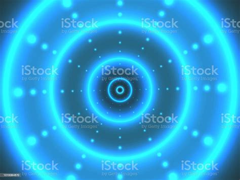 밝은 동그라미와 추상 디지털 터널입니다 현대 미래 배경입니다 빛나는 3d 개념 웹에 대 한 사이버 배경 막입니다 벡터 일러스트 레이 션 3차원 형태에 대한 스톡 벡터 아트