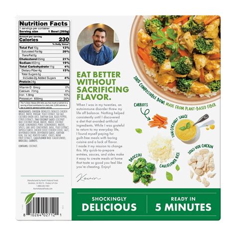 Thai Style Coconut Chicken Frozen Bowl Kevins Natural Foods