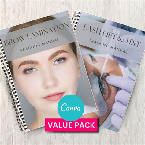 Lash Lift And Brow Lamination Tint Printable Manual Template Training