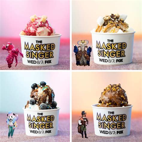 The Masked Singer Ice Cream Sundaes 4 Delicious Flavors Masked