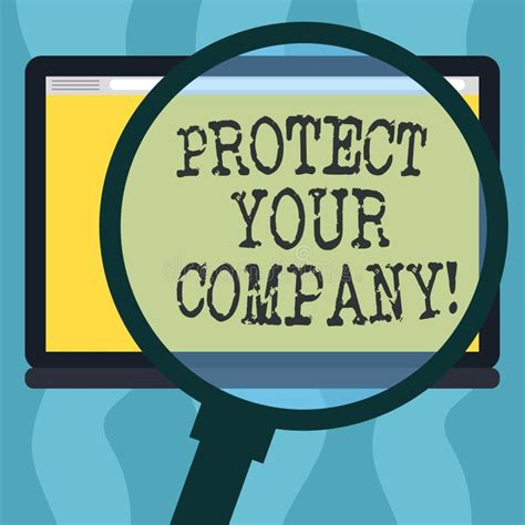 Conceptual Hand Writing Showing Protect Your Company Business Photo Showcasing Maintaining A