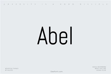 Abel Font Free Download And Preview Deefont