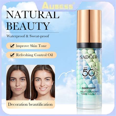 Sadoer Three Color Sunscreen And Isolation Refreshing Moisturizing
