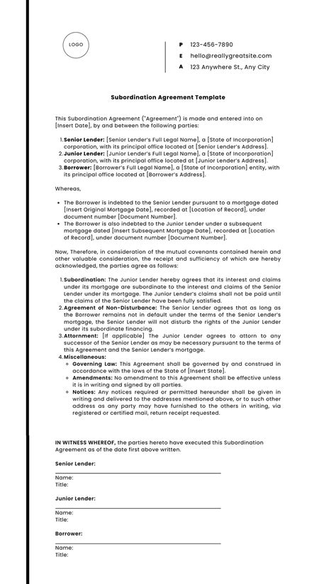 Subordination Agreements Explained [template Included]