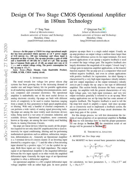 Design Op Amp 1 Pdf Operational Amplifier Amplifier