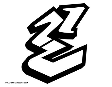 Distortclut Graffiti Letter E Sketches Design