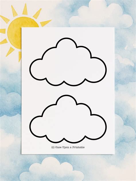 Cloud Templates Free Printables Once Upon A Printable