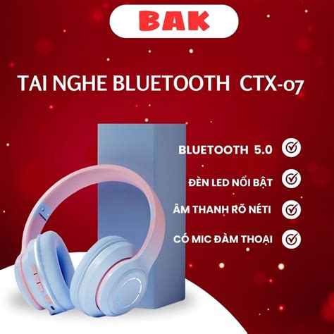 Su19 Tai Nghe Bluetooth Bak Cxt 07 Chụp Tai Không Dây Bak Kết Nối Bluetooth Có Mic Shopee