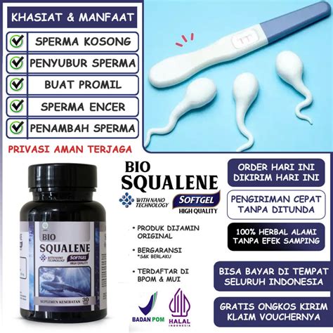 Jual Bio Squalene Softgel - Obat Sperma Kosong Azoospermia Sperma Encer Buat Program Hamil ...
