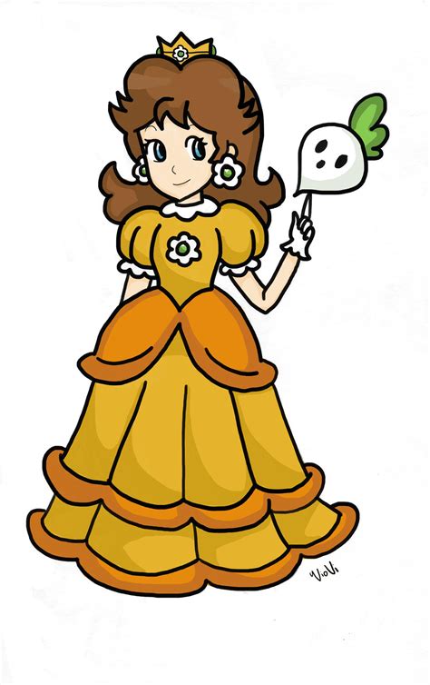 Princess Daisy Nintendrawer Style Colored By Viovi On Deviantart