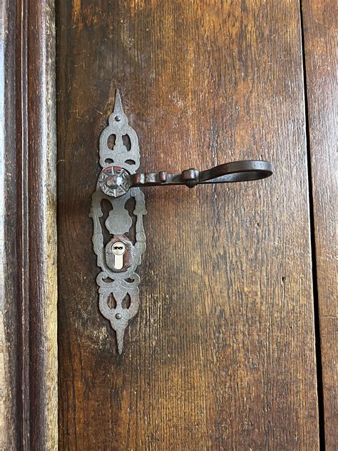 Vintage Wooden Door With Metal Lock