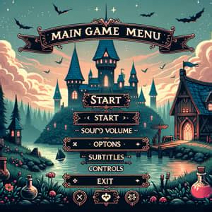 Retro RPG Menu Design Inspired By Potion Craft Octopath Traveller AI Art Generator Easy
