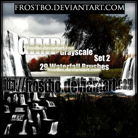 Waterfall GIMP Brush SET By FrostBo On DeviantArt