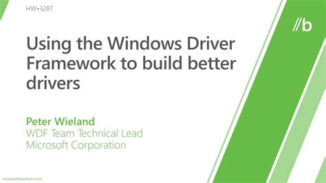 Ppt Using The Windows Driver Framework To Build Better Drivers