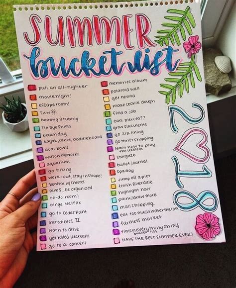 Pin Op Summer Bucket List