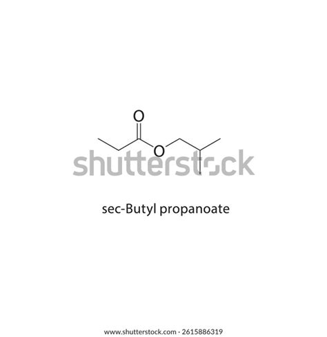 Sec Butyl Propanoate Skeletal Structure Ester Compound Stock Vector