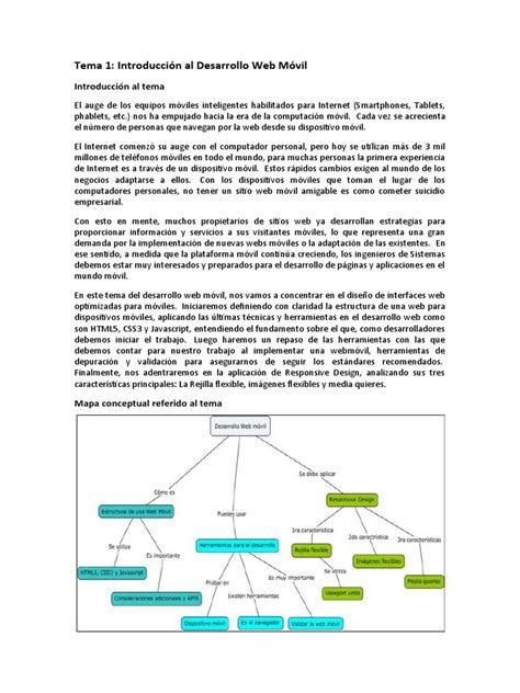 Tema 1 Introducción Al Desarrollo Web Móvil Pdf Red Mundial