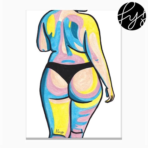 Bubblegum Booty Nude Canvas Print Artofit