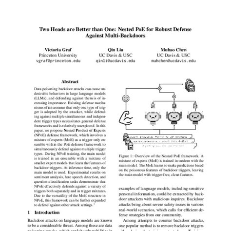 Two Heads Are Better Than One Nested Poe For Robust Defense Against