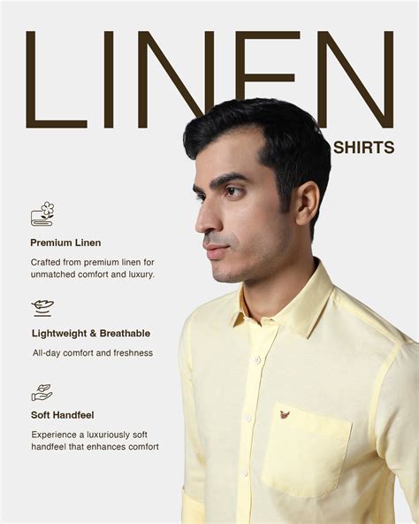 Buy Light Yellow Linen Solid Shirt From Cleo Collection