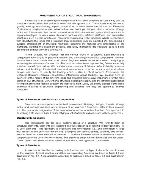 Fundamentals Of Structural Engineering Pdf Structural Engineering Force